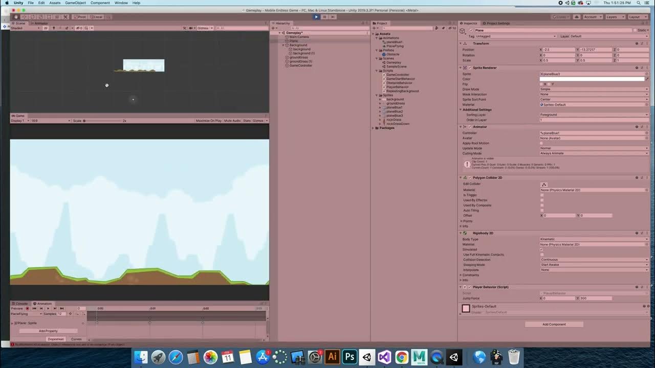 Creating a Flappy Bird type game using Unity - Part 2 - YouTube