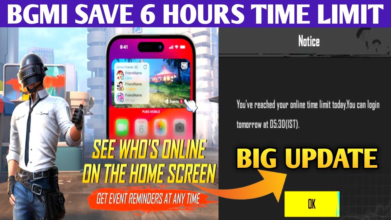 OMG😍 BGMI SAVE YOUR 6 HOURS TIME LIMIT | 2.8 UPDATE BIG CHANGES😱 - YouTube