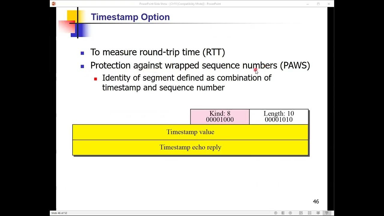 Lecture24 part2 CH15 TCP (TCP options) - YouTube