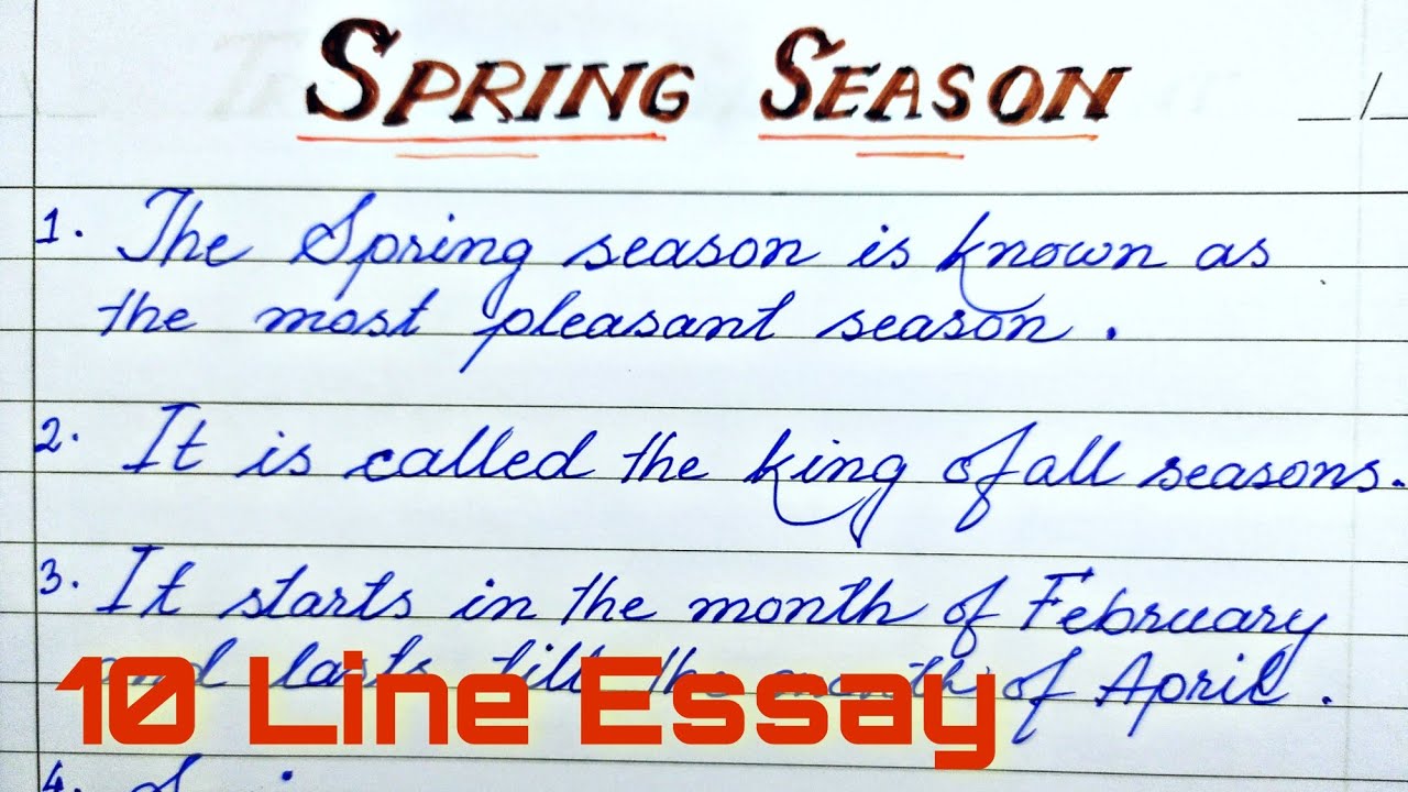 Spring season essay in english | my favourite season spring | 10 lines ...