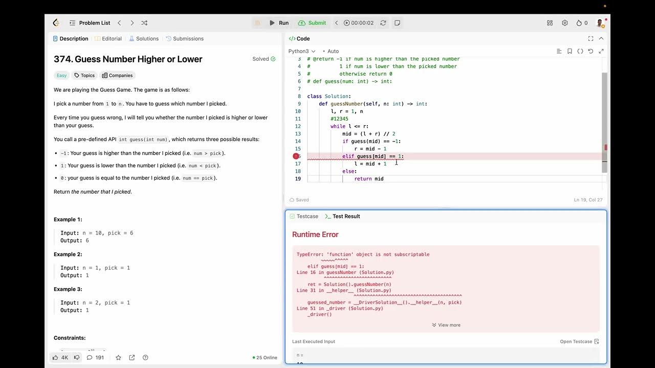 Guess Number Higher or Lower - YouTube