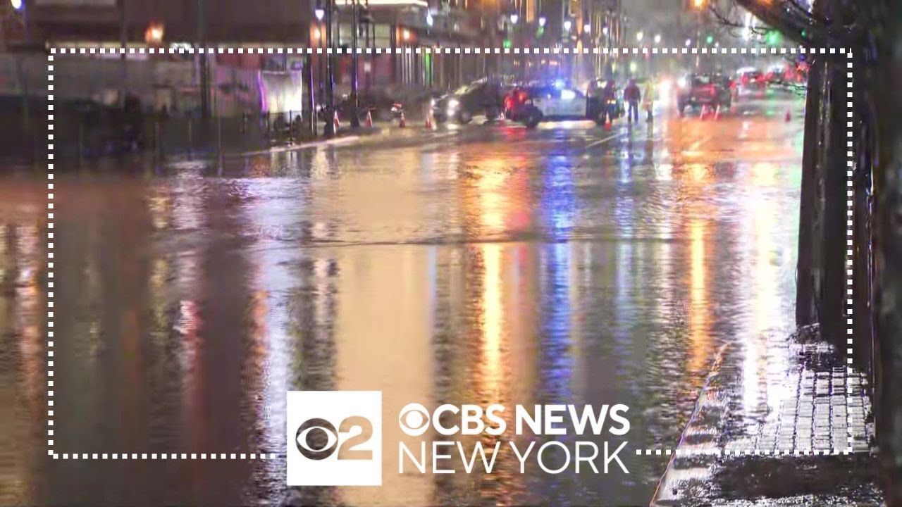 Flooding from heavy rain causes road closures in New Jersey - YouTube