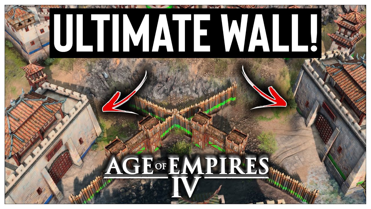 we built the ULTIMATE WALL in Age of Empires 4! - YouTube