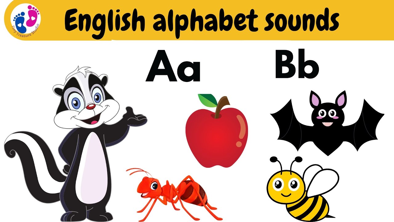 English alphabet sounds | Phonics for kindergarten | A For Apple - ABC ...