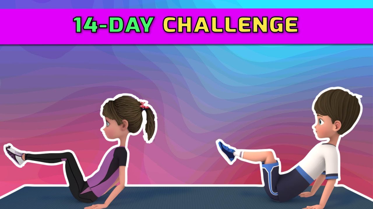 14 DAY CHALLENGE: BURN FAT AND GET STRONG – KIDS EXERCISE| Kids ...