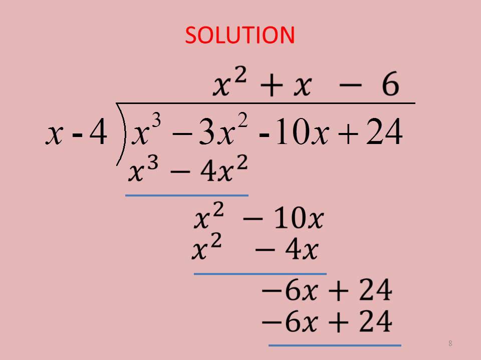 Divison of Polynomials - YouTube