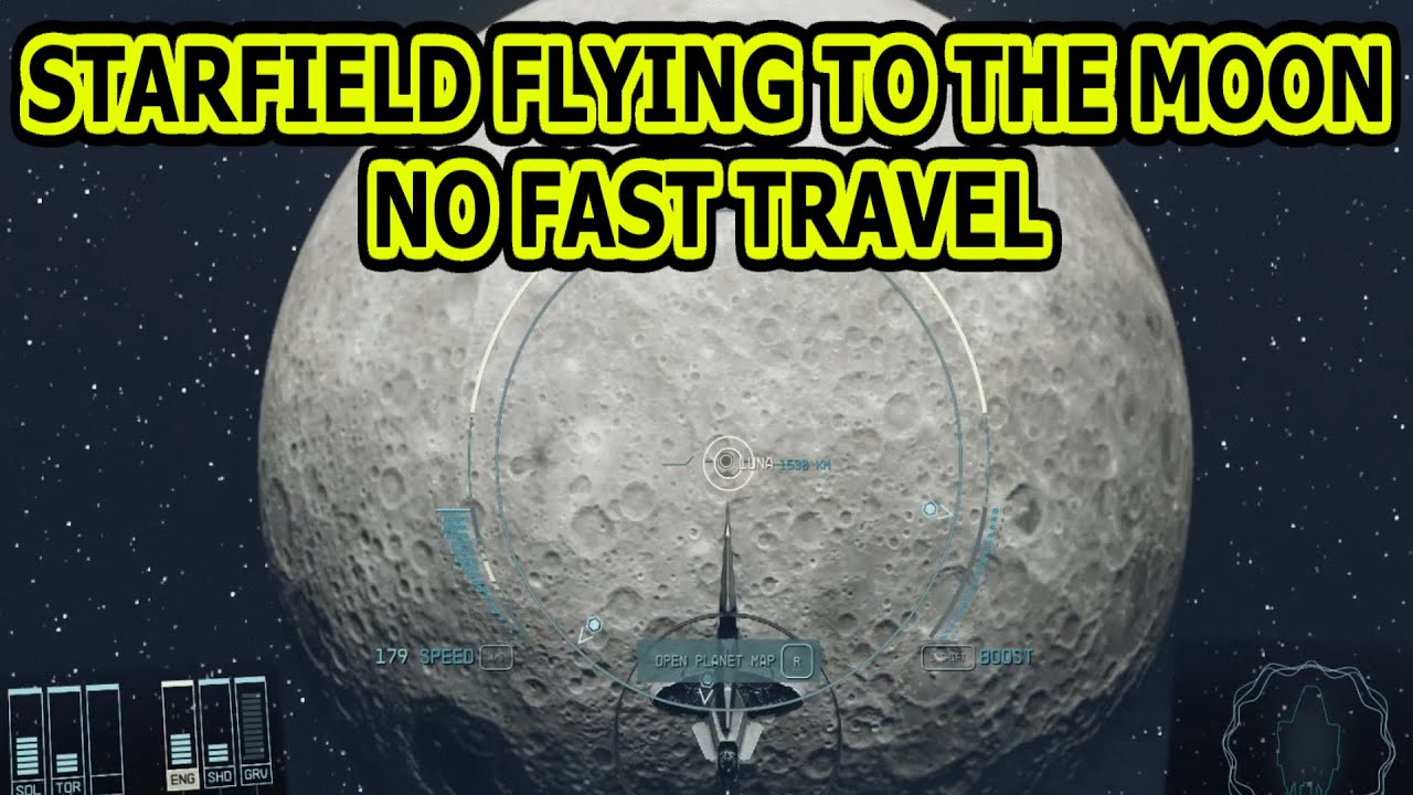 Flying To Starfield's Moon No Fast Travel - Starfield ASMR - YouTube