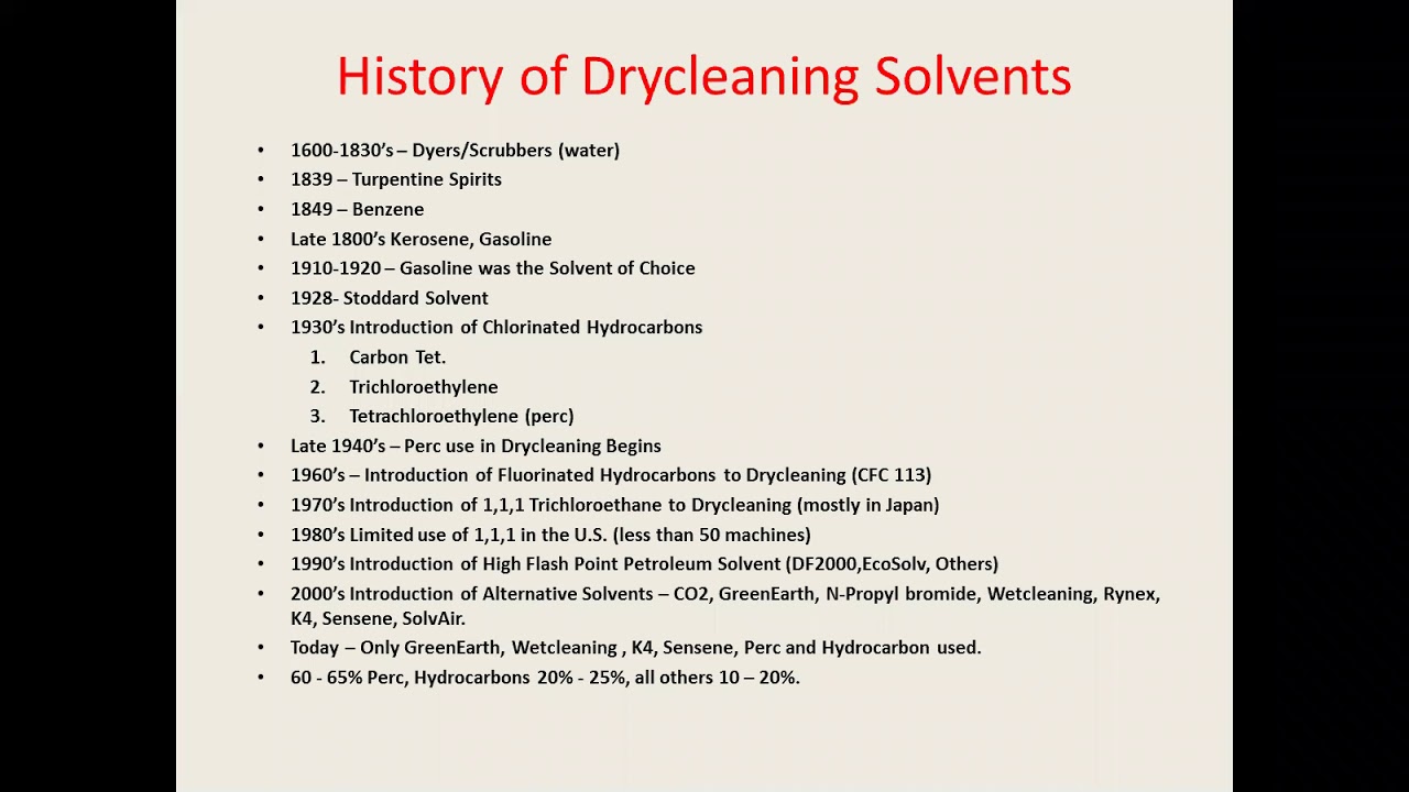 Dry Cleaning: Alternative Solvent Trends, Misconceptions, and State of ...