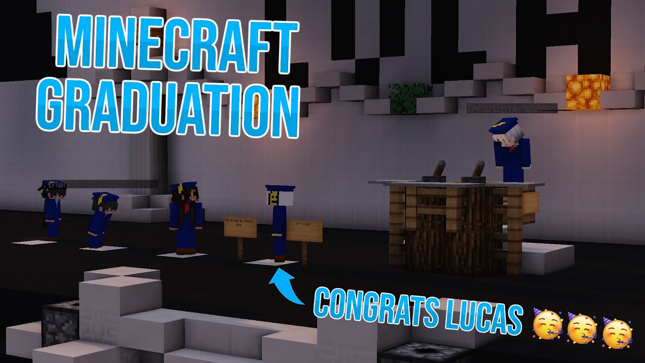 Lucas Graduation but... IN MINECRAFT --- Minecraft Graduation - YouTube