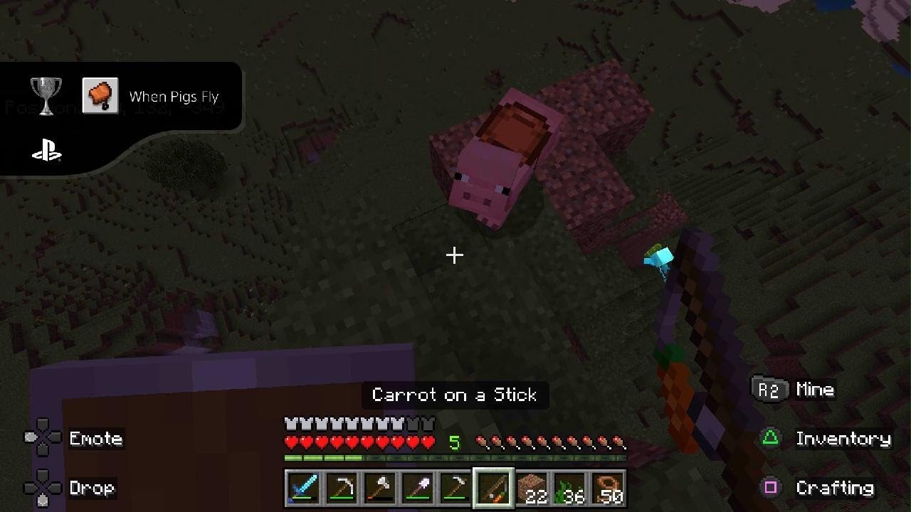 Minecraft When Pigs Fly Achievement - YouTube