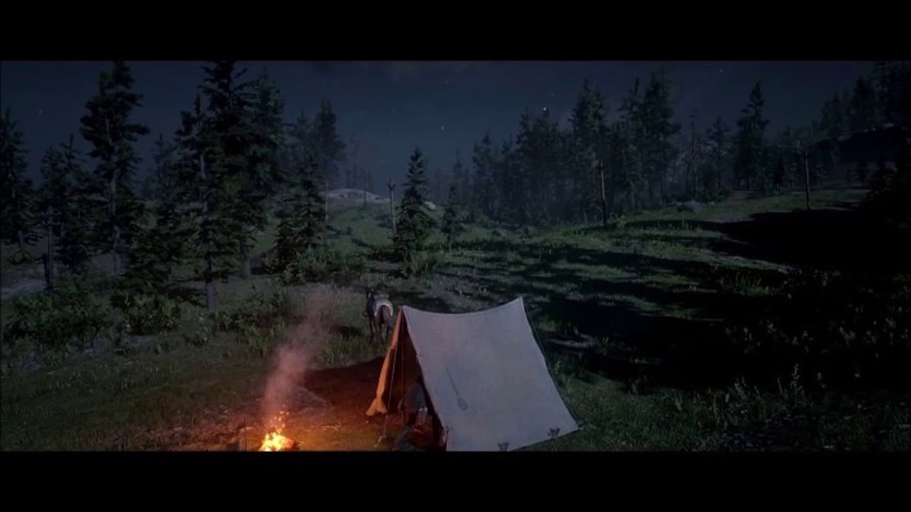 Cruel World by Willie Nelson | Campfire in a Forest Ambiance | RDR 2 ...