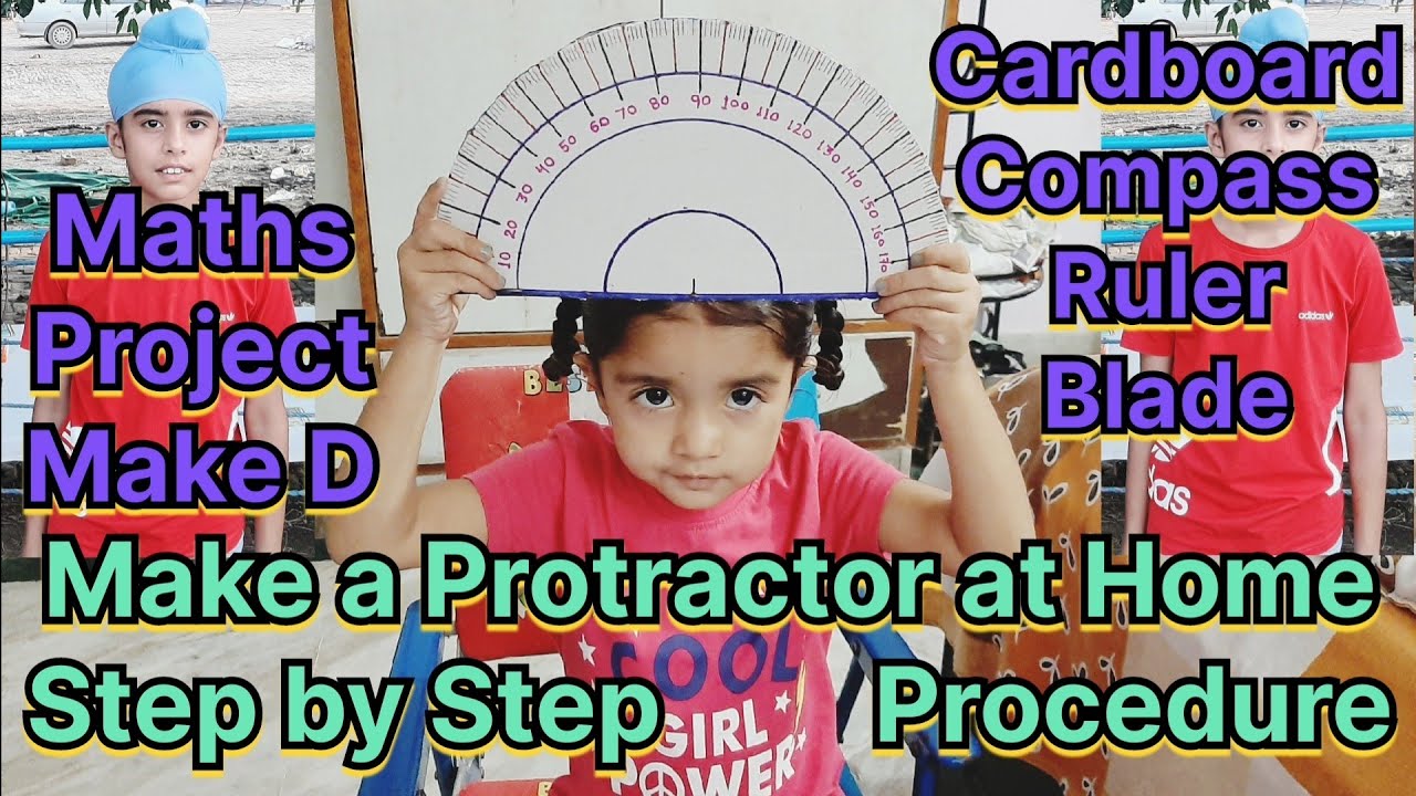 How to Make DIY Math Protractor at Home | ਘਰ 'ਚ ਸੌਖੇ ਤਰੀਕੇ ਕਿਵੇਂ ਬਣਾਈਏ ...