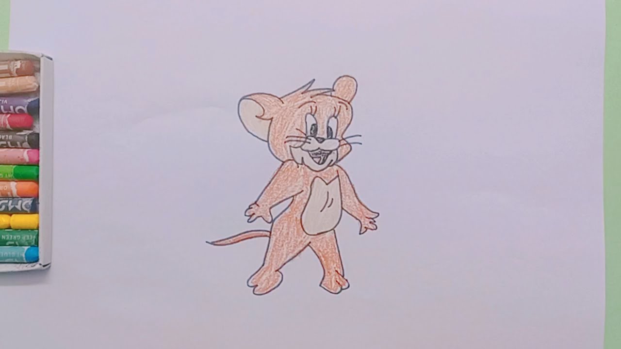 How To Draw Jerry 🐭 | Easy Drawing Practice And Coloring For Kids - YouTube