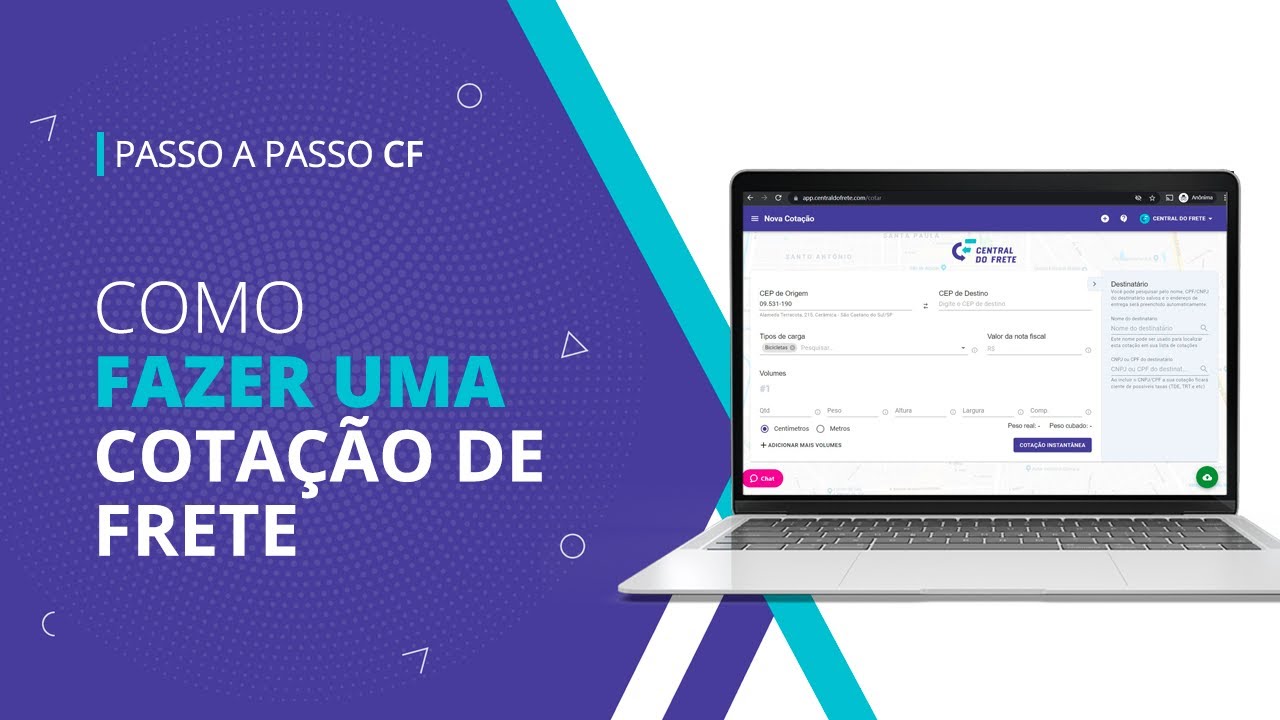 Como fazer uma cotação de frete | Passo a Passo Central do Frete - YouTube