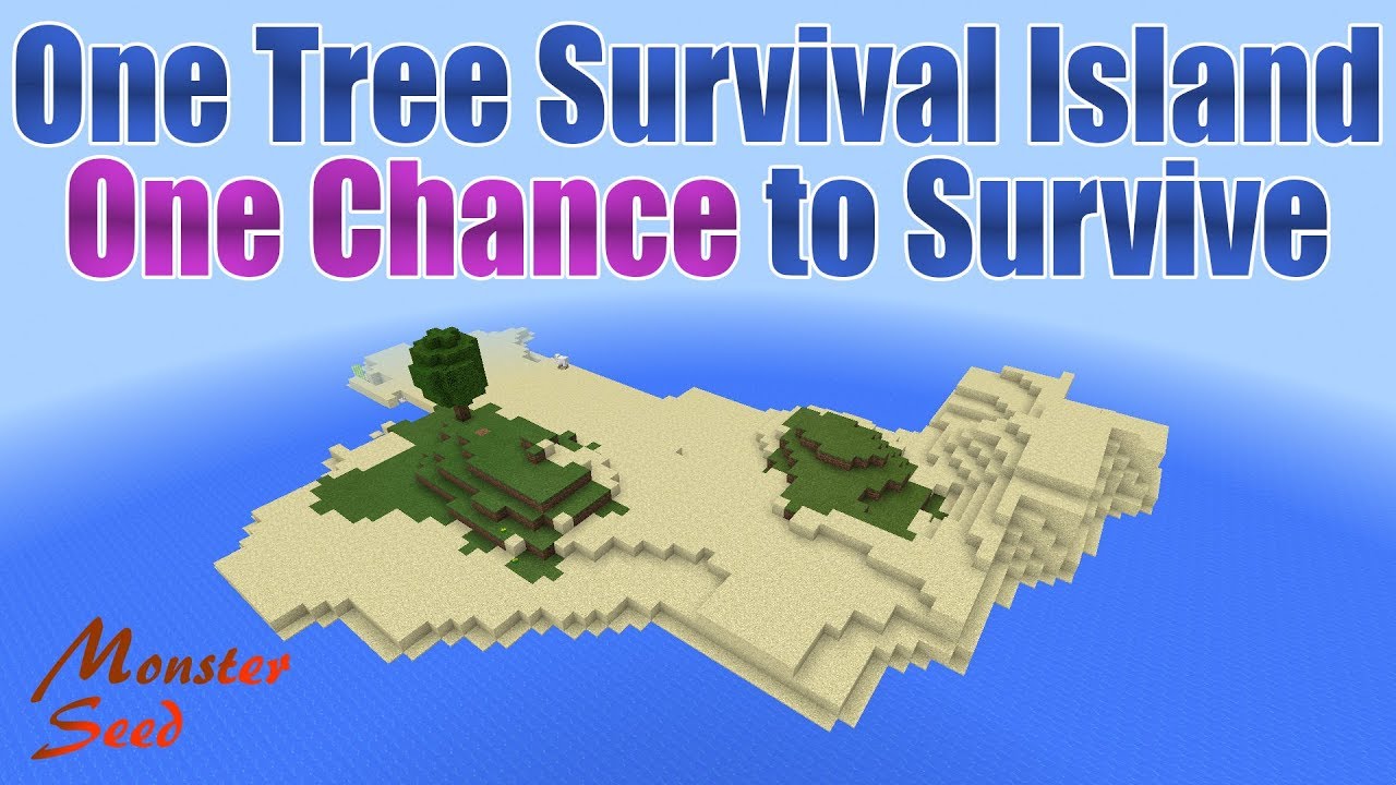 MINECRAFT PE POCKET EDITION: One Tree Survival Island Seed - YouTube
