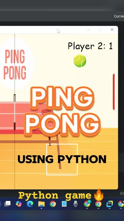 Create a Ping Pong Game using Python🔥🎮 (and it's 100% FREE) - YouTube