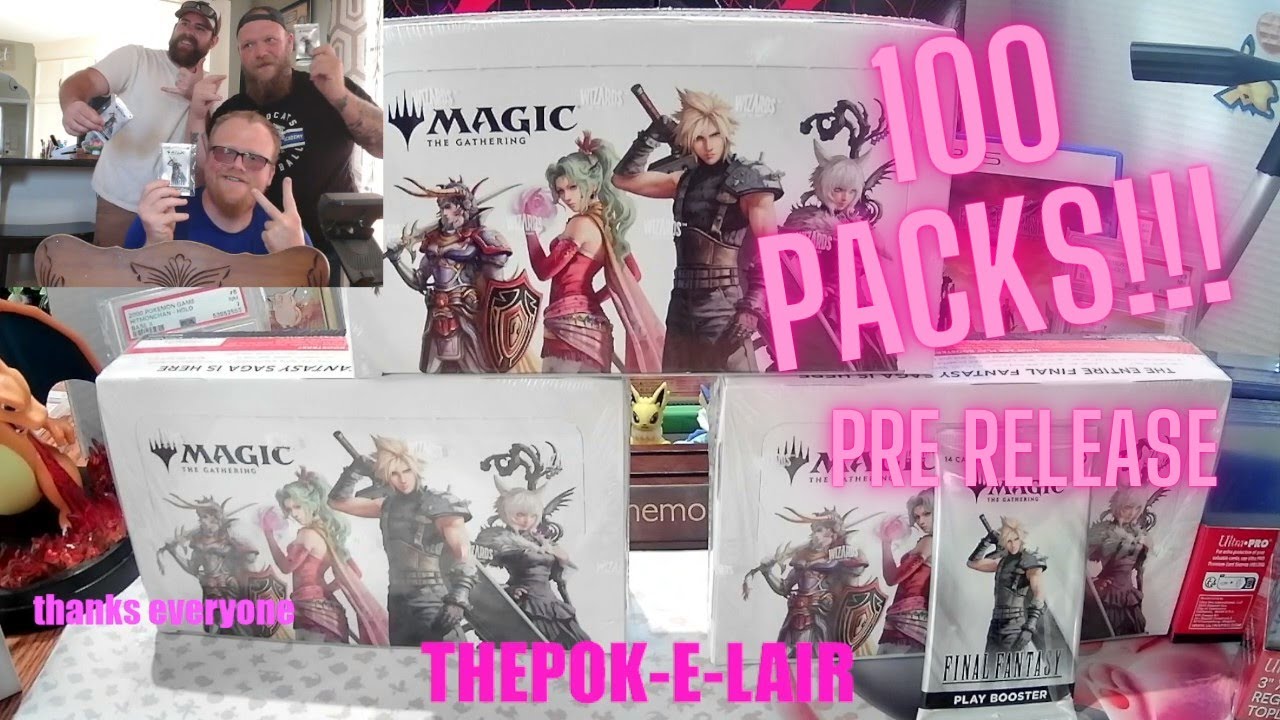 100 Packs of Final Fantasy Universes Beyond Pre Release - YouTube