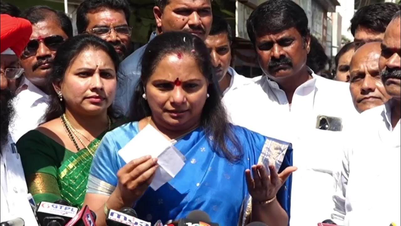 LIVE: MLC Kavitha Press Meet At Karimnagar | BRS Live Feed - YouTube