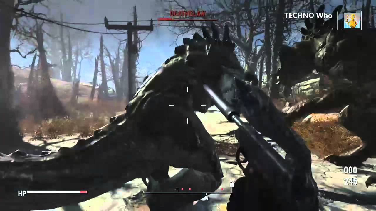 Fallout 4 - Deathclaws Fighting - YouTube
