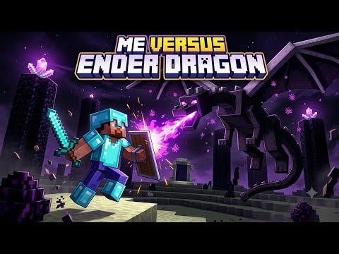 Me vs ender dragon 🐉☠️☠️☠️
