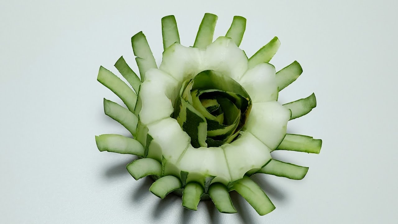 Garnish Timun | Hiasan Tumpeng dari Timun - YouTube