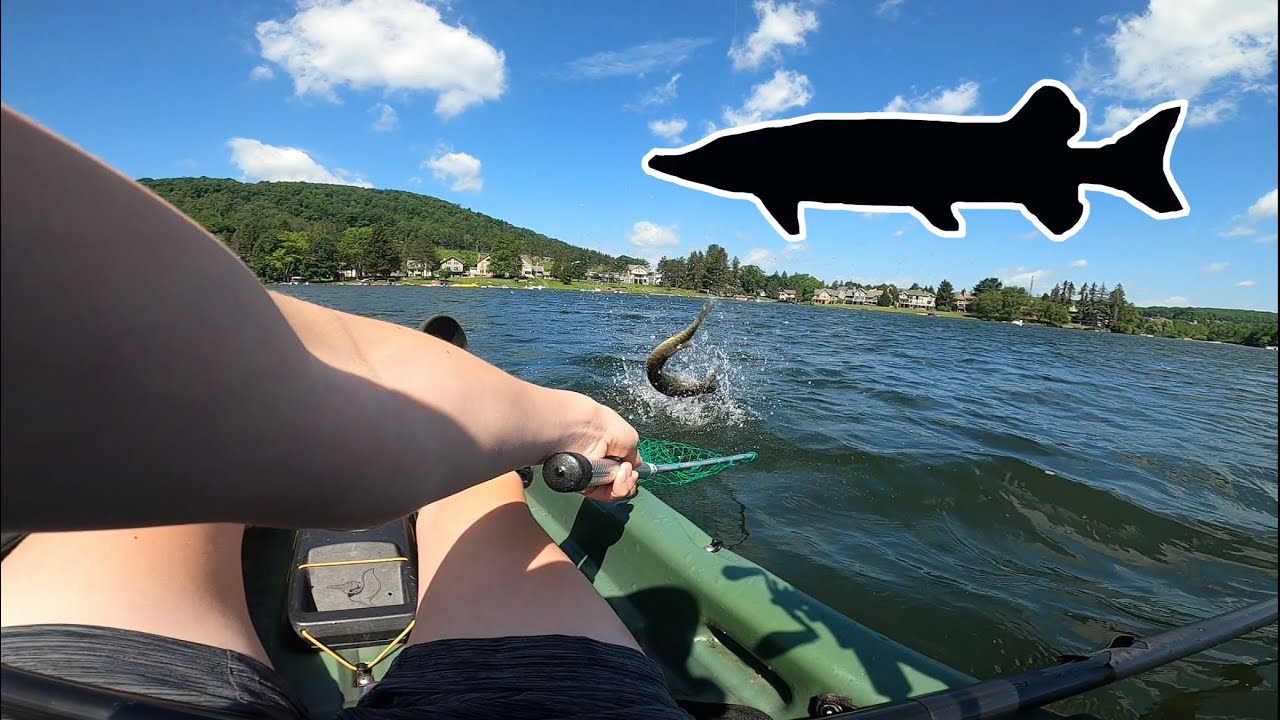 Kayak fishing at Deep Creek Lake for toothy fish, bass, and more! (New ...