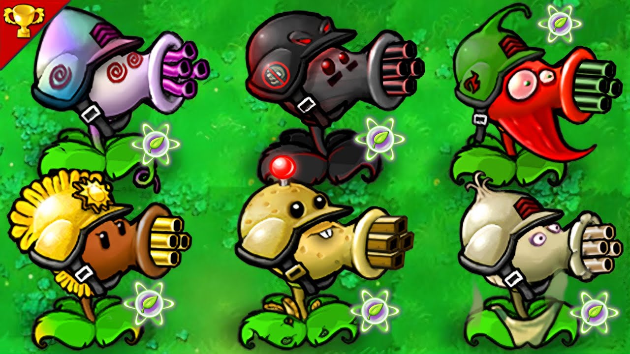 Plants vs Zombies : New Fusion Gatling Team Use Plant Food - YouTube