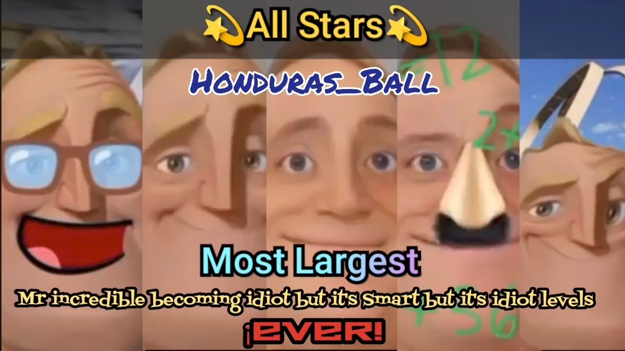 Mr incredible becoming idiot but it's smart but idiot all stars - YouTube