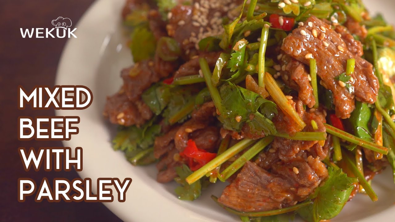 Mixed Beef with Parsley/ Tender Beef + Secret Sauce Recipe/ Perfect for ...