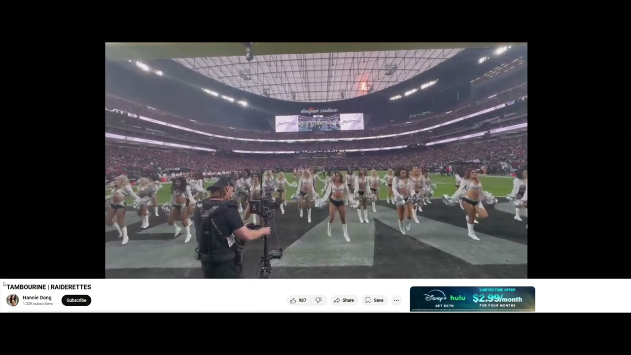 LV Raiderettes at Allegiant Stadium dancing Era Ameno (1Brian God=6 ...