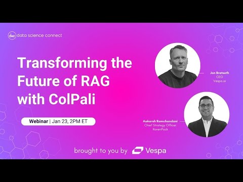 Transforming the Future of RAG with ColPali - YouTube
