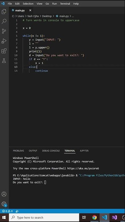 Uppercase Converter in Python! - YouTube