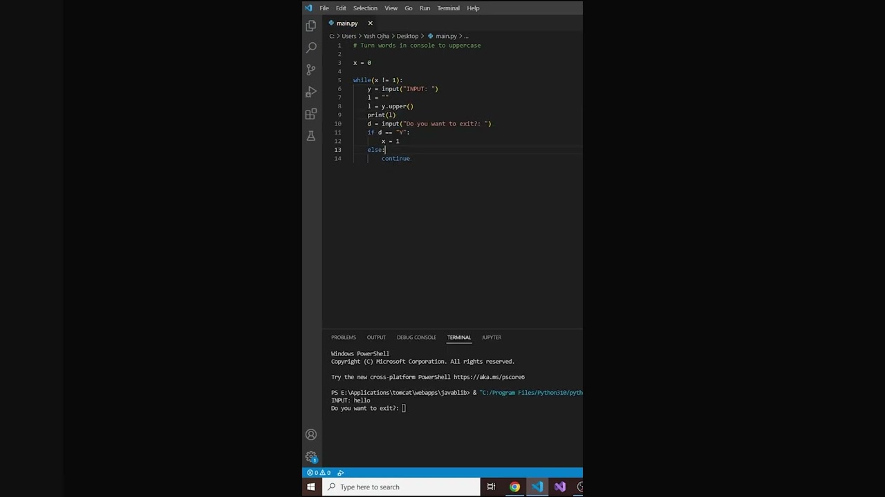 Uppercase Converter In Python YouTube Uppercase Converter In Python YouTube
