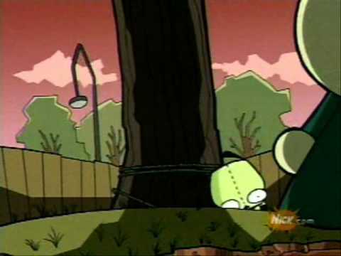 gir running around a tree