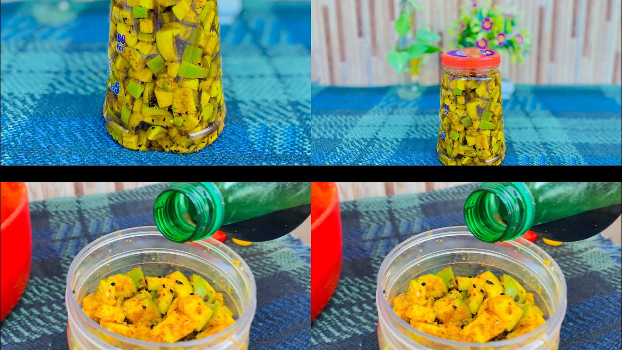 |Mango cube cutting pickle| |Anjum food corner| |Aam kaAchar| How to ...