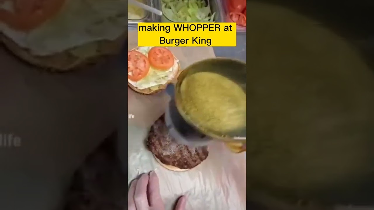 Whopper Burger in Burger King Restaurant step by step | #shorts - YouTube