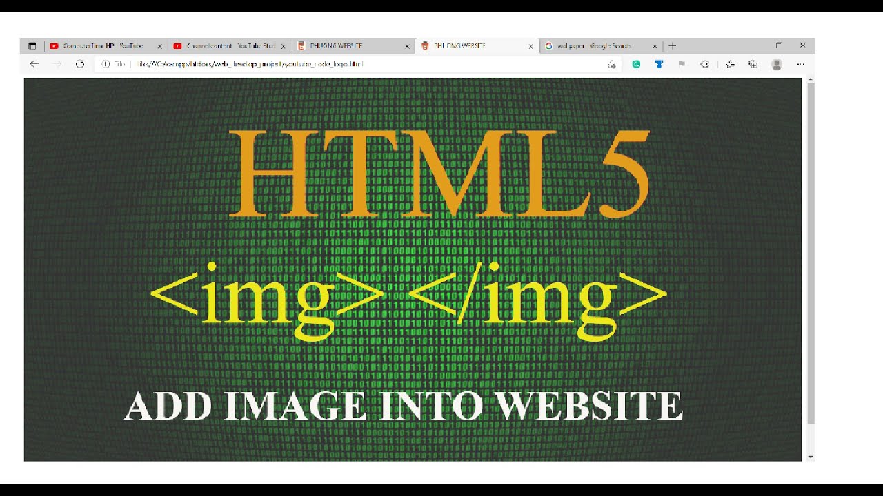 HTML ADD IMAGE INTO WEBSITE YouTube html-add-image-into-website-youtube