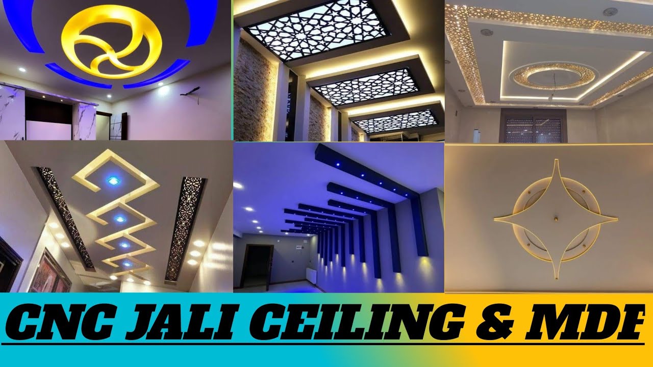 New CNC jali design MDF jali design & Gypsum Ceiling Design - YouTube