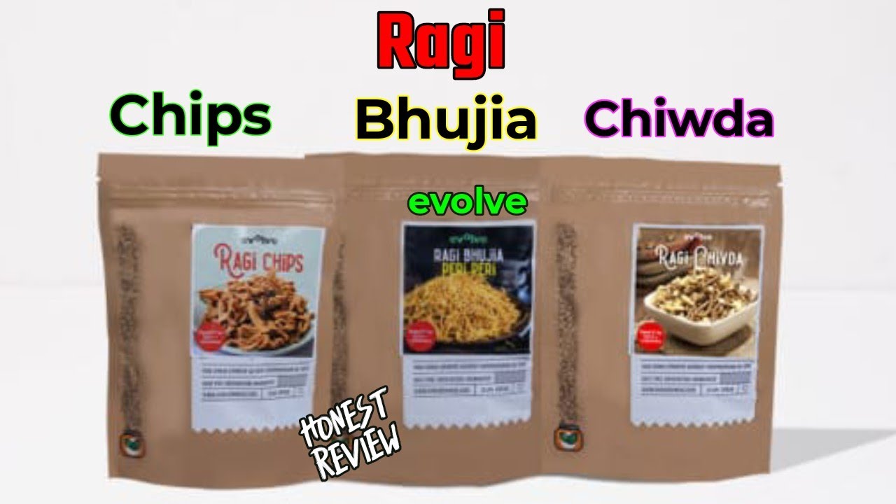 evolve Ragi chips || Ragi Bhujia peri peri || Ragi Chiwda || Review ...