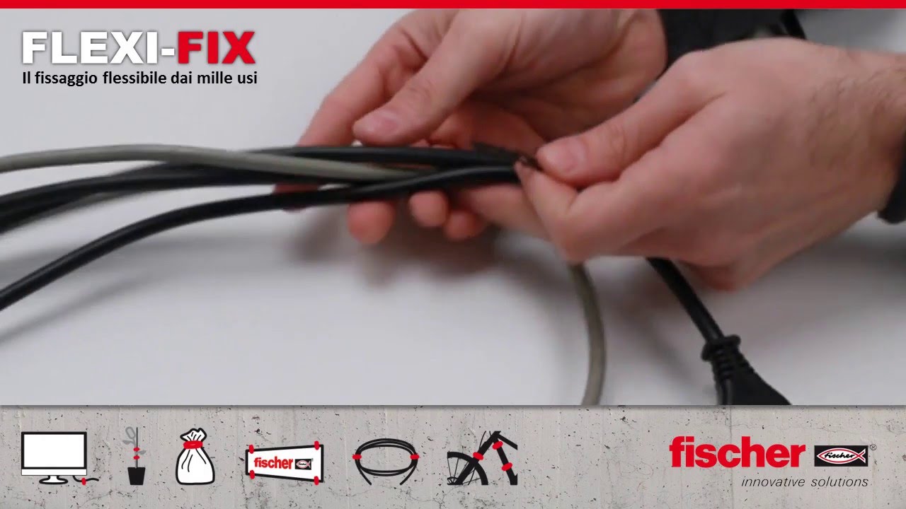 fischer FLEXI-FIX, il fissaggio innovativo elastico multiuso - YouTube