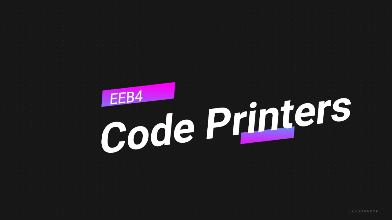 EEB4 - Code Printers - YouTube