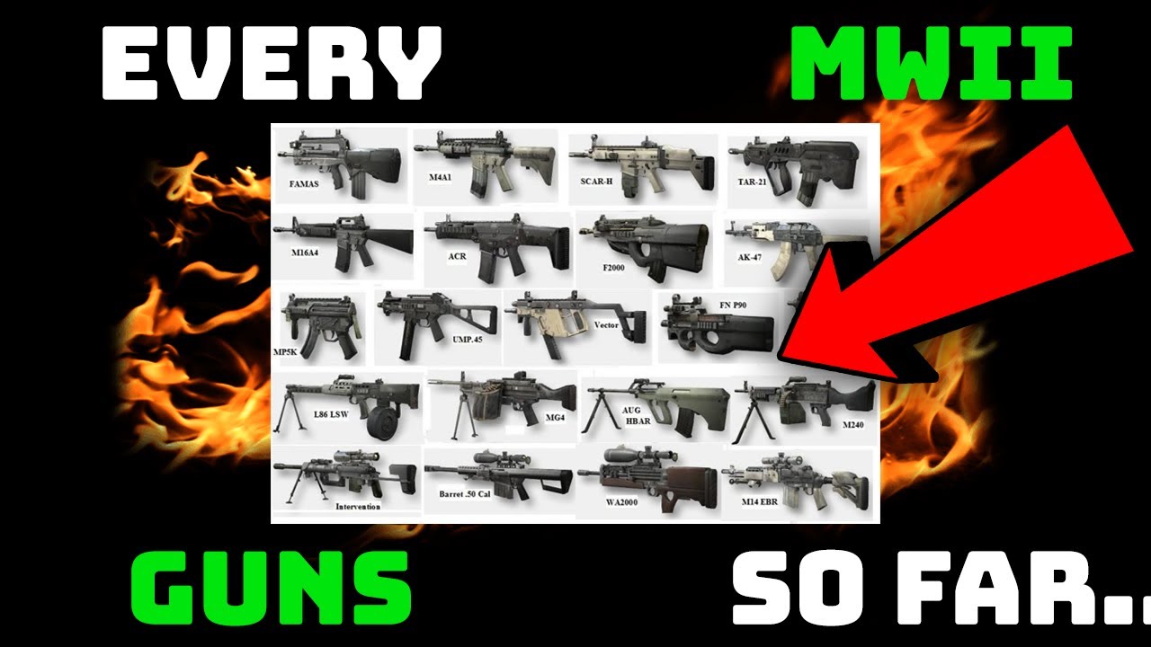 EVERY Modern Warfare 2 WEAPON So Far 26 UPDATED Base Weapons - YouTube