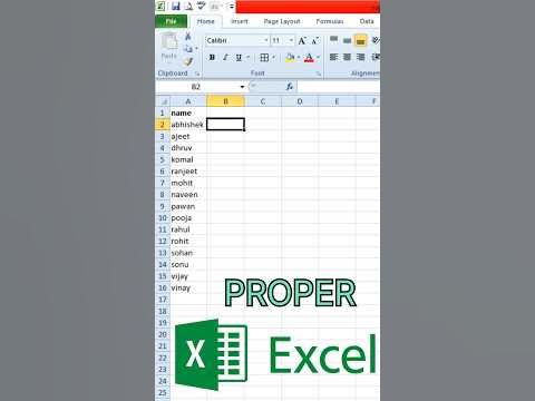 Proper Function | proper function in excel | how to use proper function in excel | #excel #viral ...