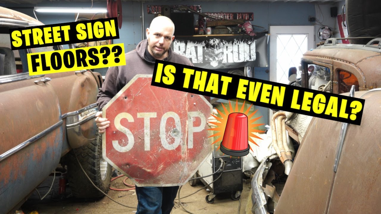 {1954 Chevy} How To Use STREET SIGNS For Floors - YouTube