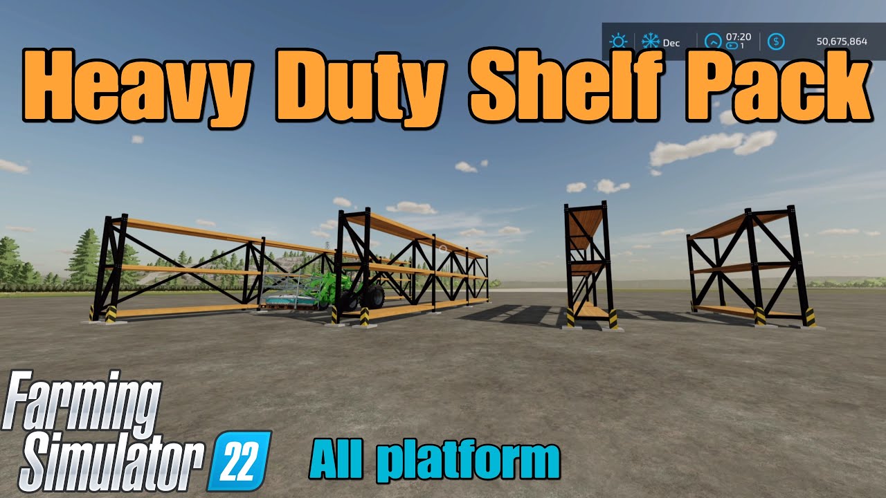 Heavy Duty Shelf Pack / mod for all platforms on FS22 - YouTube