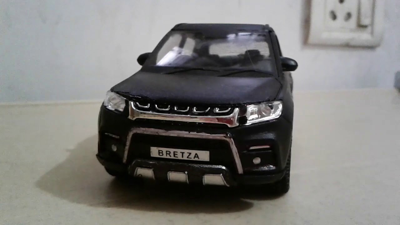 Centy toy matte black vitara brezza... - YouTube