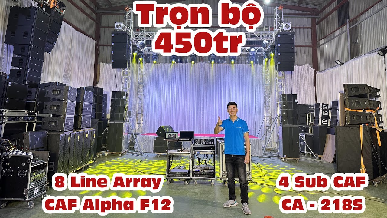 Bộ âm thanh sự kiện chính hãng CAF. 8 Loa Line Array CAF Alpha F12, 4 ...