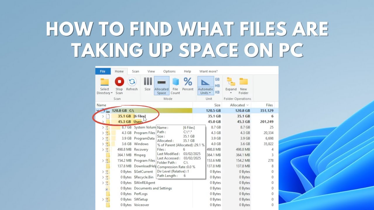 🔍 Find Large Files on Windows & Free Up Space Fast! (Easy Method) - YouTube