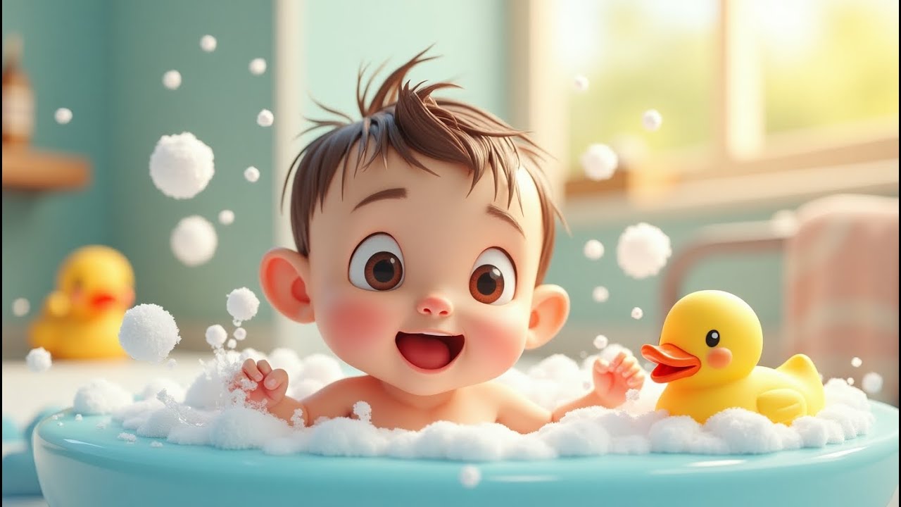 Bath Time Bubble Party | Nursery Rhyme for Kids - YouTube