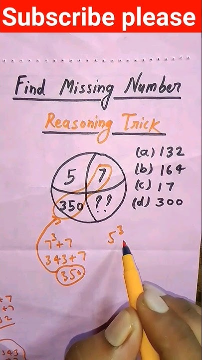 Find missing number | Reasoning missing Question | Reasoning Trick for SSC CGL, GROUP D, RRB ...
